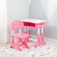 China Small Childrens Study Desk and Chair Set 76x46cm Height Adjustable Ergonomic Writing Home Drawing for sale