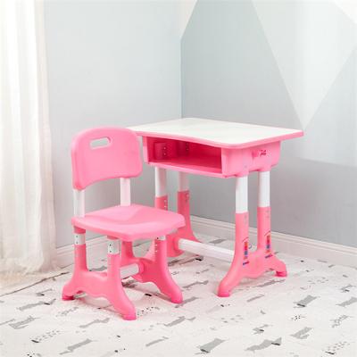 China Small Childrens Study Desk and Chair Set 76x46cm Height Adjustable Ergonomic Writing Home Drawing for sale