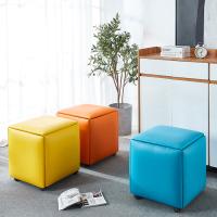 China Multifunctional Rubik Cube Sofa Stool 5 in 1 Square Footstool with Free Wheel Blue for sale