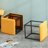China Rubik'S Multi Upholstered Cube Stool 5 In 1 Restaurant Light Luxury for sale