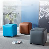 China Multifunctional 5 in 1 Padded Cube Stool Seat Sofa Chair Living Room Blue 50cm for sale