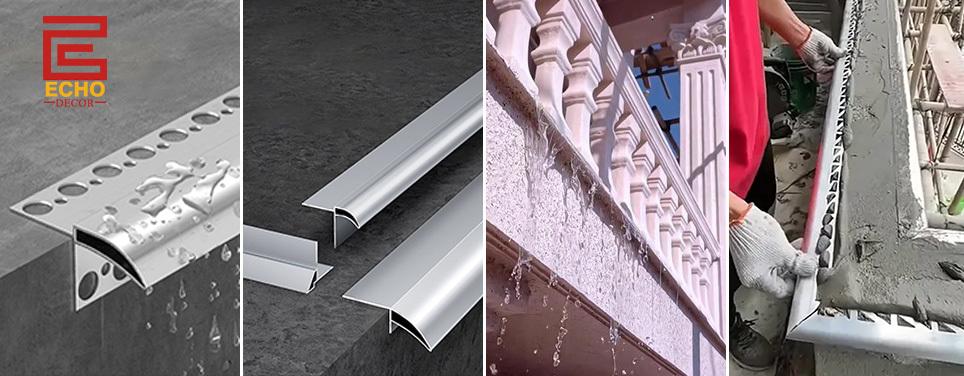 aluminum drip edge, roof edge protection, waterproof drip edge, aluminum roofing trim, roof waterproofing edge, drip edge installation, aluminum trim