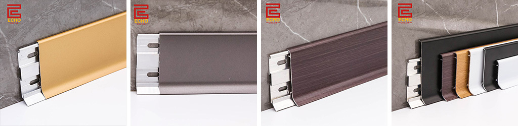 aluminium skirting, modern skirting board, metal skirting trim, commercial skirting, aluminium wall trim, skirting manufacturer