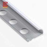 China Aluminum Anodized Silver Outside Corner Trim Bullnose Edge Tile Trim for sale