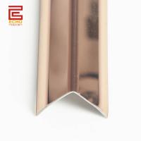 China Rose Gold Polished Stainless Steel Tile Trim 20mm L Shaped Tile Metal Corner Trim for sale