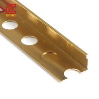 China 8mm Brushed Gold Aluminium Edge Tile Trim for Wall and Floor for sale