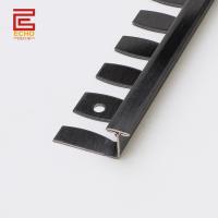 China 12mm Black Metal Bendable Tile Trim Edging Brushed SS Tile Trim for sale