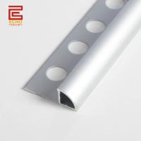 China Waterproof Aluminum Silver Edge Tile Trim 10mm Shower Bathroom Wall Tile Border Trim for sale