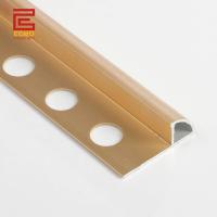 China Brass Gold Metal Pencil Tile End Trim Aluminium 6063 Tile Edge Trim For Backsplash for sale