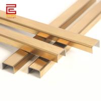 China Brass Gold Stainless Steel Tile Border Decorative Wall Tile Trim 8mm 10mm 15mm for sale