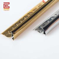 China Gold Bullnose Stainless Steel Tile Trim 2.5m Quarter Round Tile Edge Trim for sale