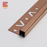 China Residential Brozne Stainless Steel Square Edge Tile Trim 2.5m Tile Outside Corner Edge Trim for sale