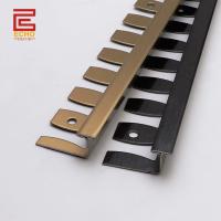 China CE ISO 6mm Stainless Steel Tile Trim Metal Brass Tile To Tile Floor Trim for sale