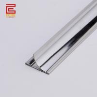 China Round Inside Corner Stainless Steel Tile Trim Metal Floor To Wall Tile Trim for sale