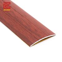China Self Adhesive Wide Door Threshold Floor Transition Strips Metal Red Oak Wood Look for sale