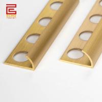 China Decorative Antique Brass Profile Brushed Brass Tile Trim 10mm for sale