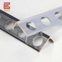 China Straight Brass Profile 2.7m Brass Tile Edge Trim Strips For Bathroom for sale
