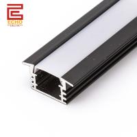 China Flexible Alu LED Profile U Channel Black LED Strip Profile For Housing Decoration for sale