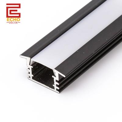China Flexible Alu LED Profile U Channel Black LED Strip Profile For Housing Decoration for sale