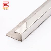 China Stainless Steel Square Tile Trim Wall Edge Tile Trim For External Corners for sale