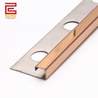 China Stainless Steel Square Tile Trim Wall Edge Tile Trim For External Corners for sale