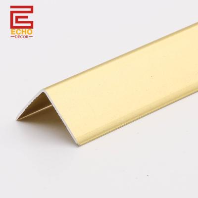 China Black L Shaped Tile Edging Trim Exterior Corner Bead Metal Shower Niche Trim for sale