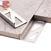 China Sleek Stainless Steel Outside Corner Tile Edge Trim / Curved Tile Edge Trim for sale