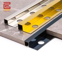 China Square Edge Stainless Steel Tile Trim Wall Tile End Trim Black for sale