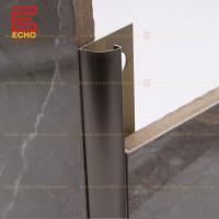 China Decorated Round Edge 304 Stainless Steel Tile Trim 12mm Black for sale