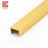 China Decorative Tile Edging Matte Gold U Shape Aluminum Tile Trim 2.5 for sale