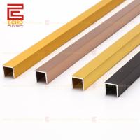 China Extrusions Aluminum Tile Trim U Channel Metal Profile 12mm Black for sale