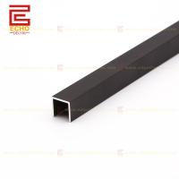 China Extrusions Aluminum Tile Trim U Channel Metal Profile 12mm Black for sale