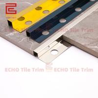 China Metal Square Edge Tile Trim White 10mm Tile Edge Finishing Strip for sale