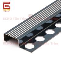 China Anti-slip Stainless Steel Tile Trim Tile Step Protector Edge Trim for sale