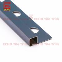 China Black Stainless Steel Tile Trim S Square Ceramic Tile Edge Trim for sale