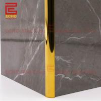 China Low Moq Quarter Round Metal Stainless Steel Tile Trim Gold 2.5m for sale