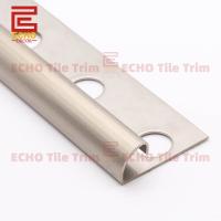 China Bullnose Tile Edging Brushed Stainless Steel Tile Trim 10mm Matte for sale