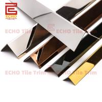 China 20mm Metal L Shape Tile Edging Strip Stainless Steel Tile Trim for sale