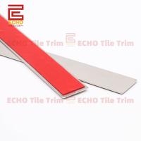 China Self-adhesive 304 Stainless Steel Flat Strip Edge Tile Trim Thickness Regularly 0.5-1.2mm 20mm for sale