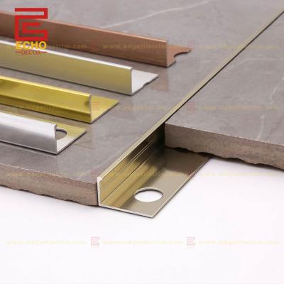 China Glossy Aluminum Tile Trim for Tile Border Protection and Decoration Length 2-3m/Customized for sale