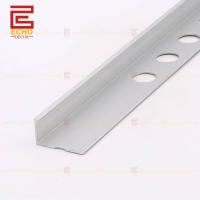 China Screw Fixed Aluminum Tile Trim Customized Length Brushed White External Corner Tile Trim for sale