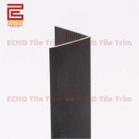 China 2-3m Length Waterproof V Shaped Aluminum Tile Trim Black Corner Edge Trim for Wall and Floor Tiles for sale