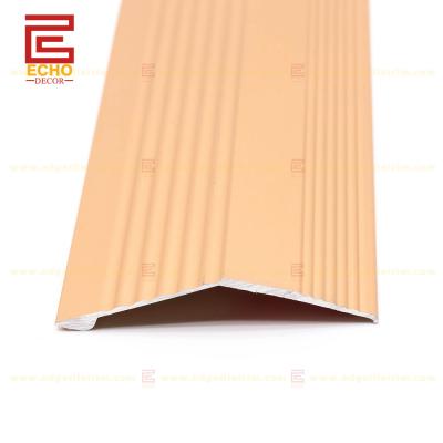 China Anti-slip Self Adhesive Aluminum Reducer Floor Transition Strips Length 2-3m/Customized Outside Corner Tile Trim for sale