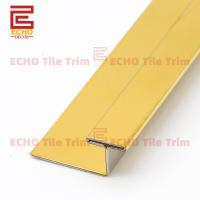 China Customized Tile to Hardwood Floor Transition Strips Metal Threshold Trim Advantage of Covering Expansion Gaps for sale