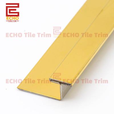 China Customized Tile to Hardwood Floor Transition Strips Metal Threshold Trim Advantage of Covering Expansion Gaps for sale