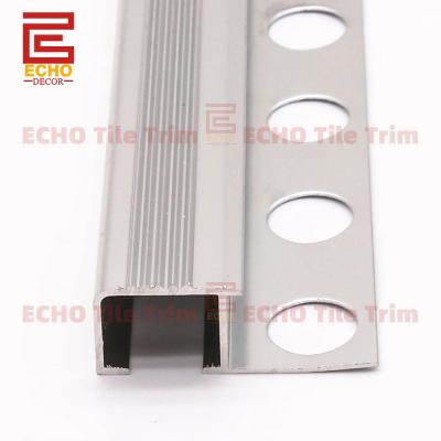 China Square Nose Step Edge Trim Stair Nosing Trim Molding 12mm Enhance Safety with Anti Slip Design for sale