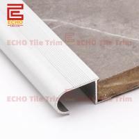 China Matte Aluminium Vinyl Stair Treads Round Nose Tile Stair Nosing Trim Length 1-3m/Customized for sale