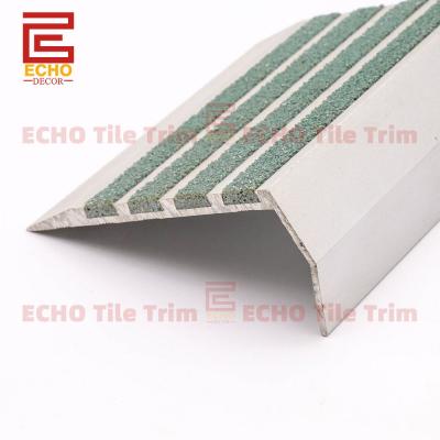 China Non Slip Metal Flooring Stair Nosing Trim Step Tread Edging Profiles for sale