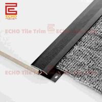 China Black Z Bar Carpet Trim Metal Carpet To Tile Transition Strip for sale