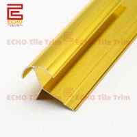 China Aluminum Gold Tile Trim 2.5m Double Edge Rounded Corners for sale